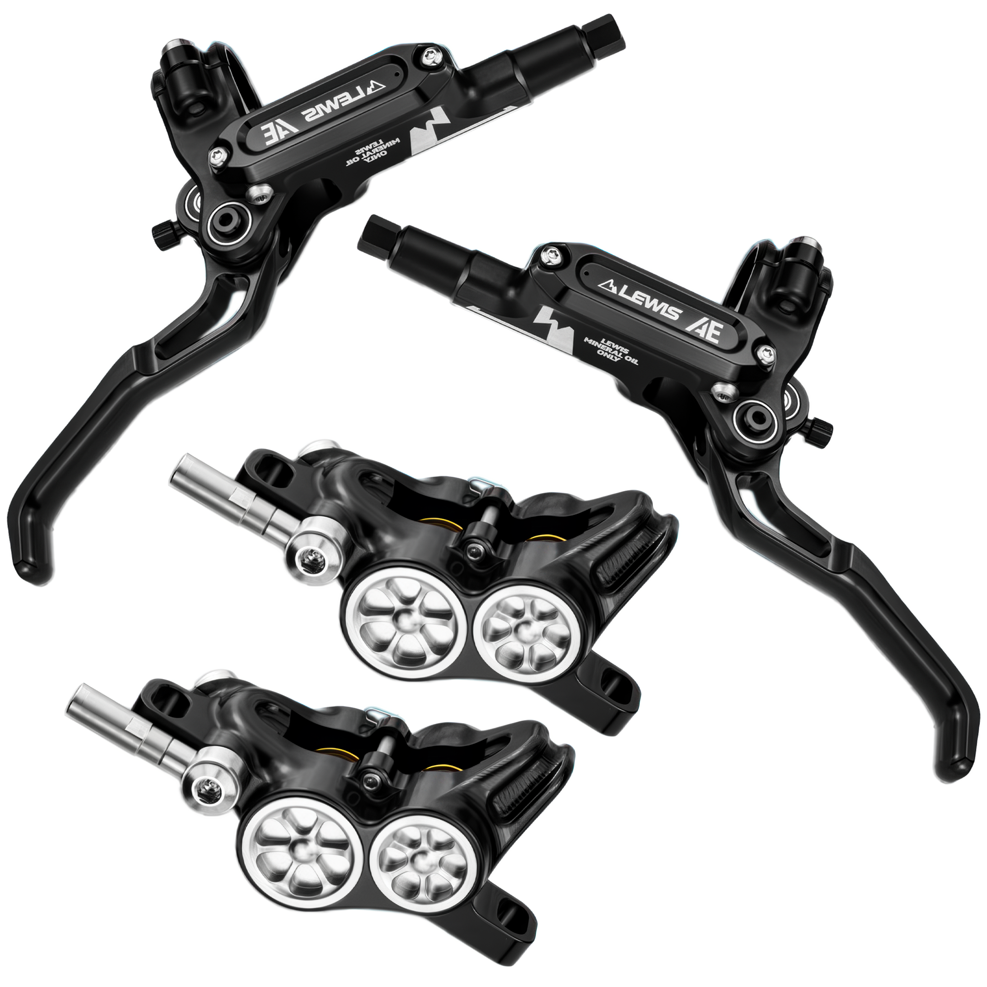 Lewis AE 4 Piston Hydraulic Bicycle Disc Brake Kit – Lewis Bike Australia